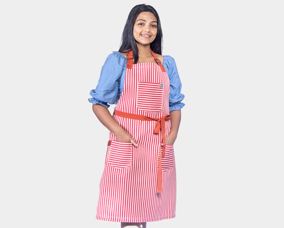 Red Stripe Apron – Raro.lk